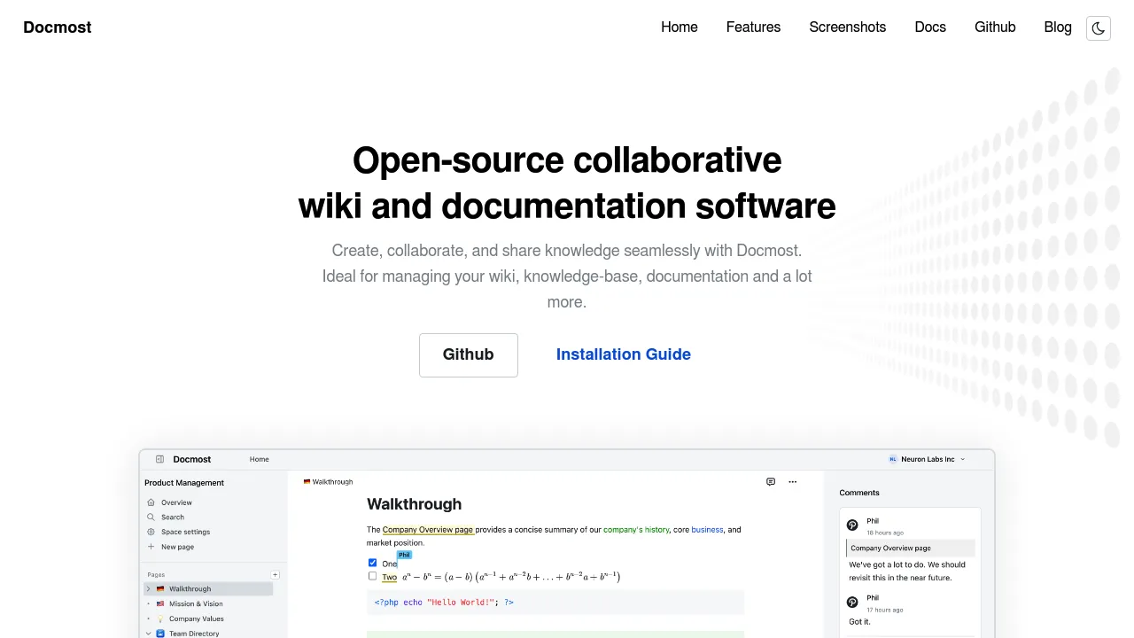 Docmost Open Source Alternative To Obsidian Notion And Logseq Docmost Open Source Alternative To Obsidian Notion And Logseq